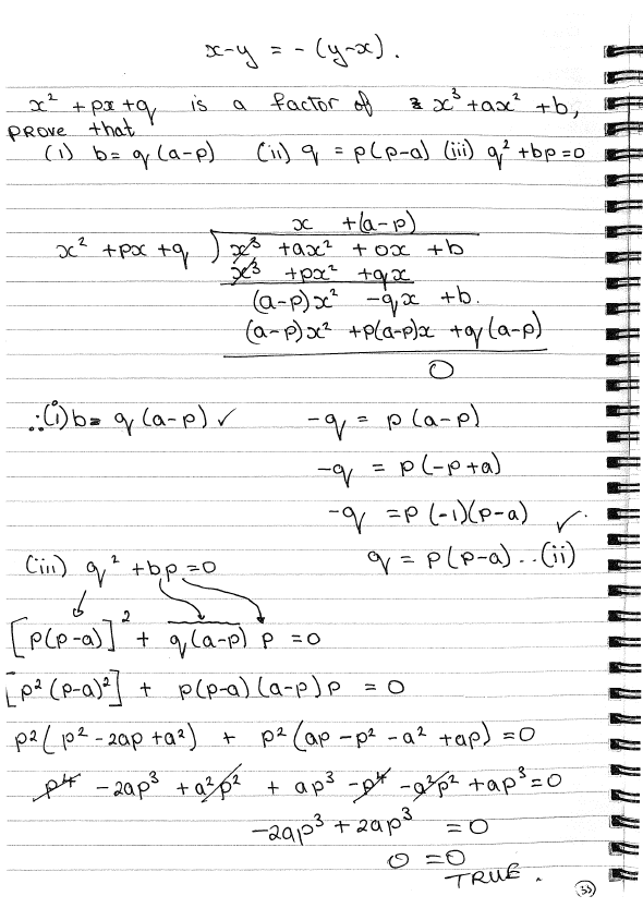 Algebra 3 eNotes - Factor Theorem, Cubic Equations, & Unknown ...